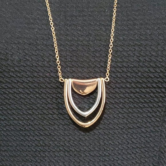 NRO | Jewelry | Nro Gold Silver Tone Modernist Necklace | Poshmark